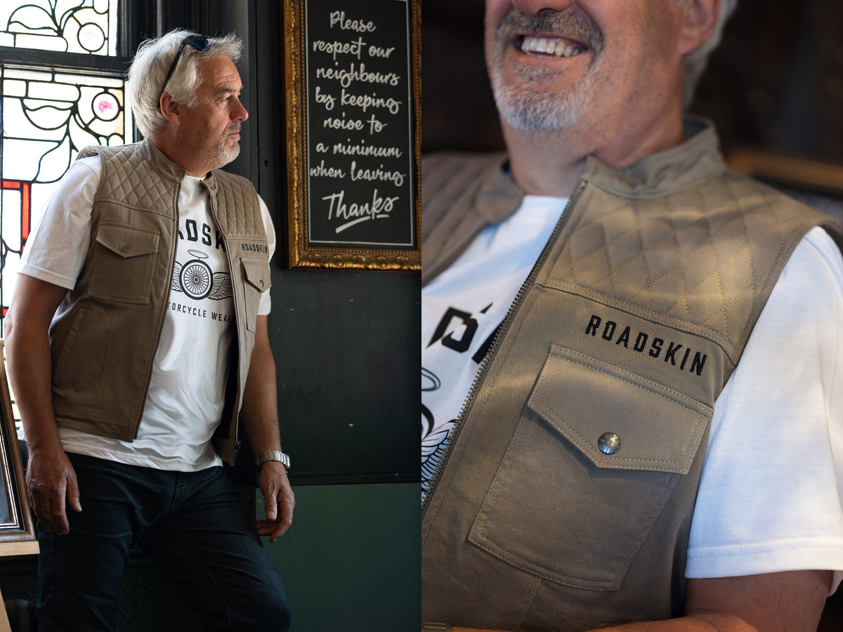 The armoured Austin motorcycle vest, brand new for summer 2025 – Roadskin®